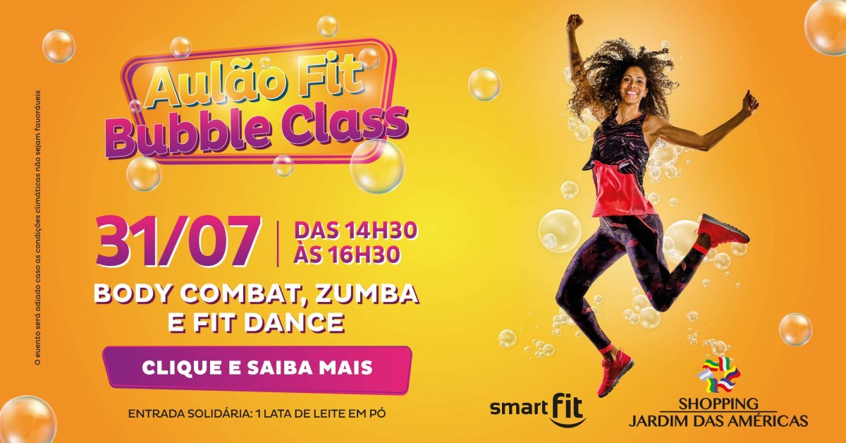 Aulão Fit Bubble Class - Shopping Jardim das Américas